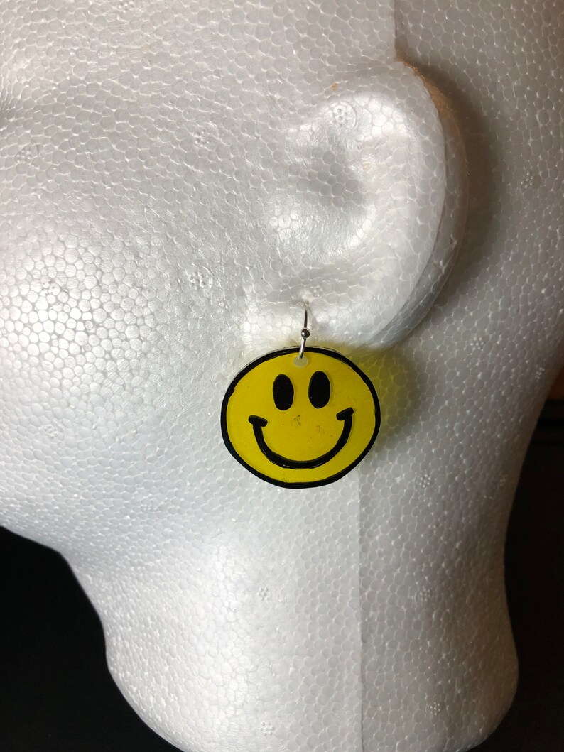 Smiley Face Earrings (free Shipping) - Etsy