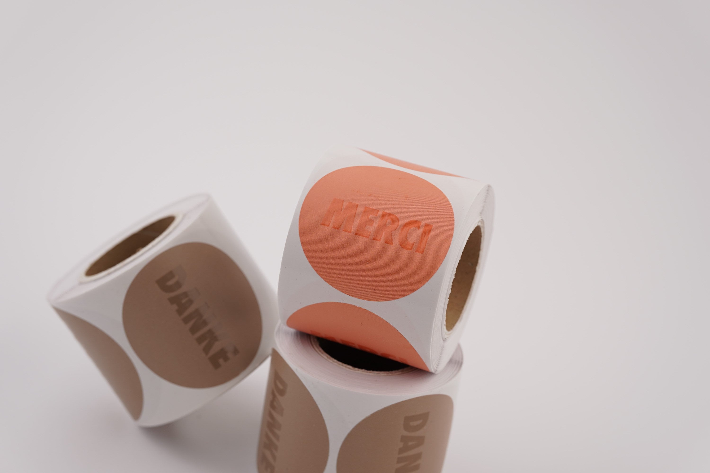 Sticker MERCI and THANK YOU in the Color Beige I Coral - Etsy