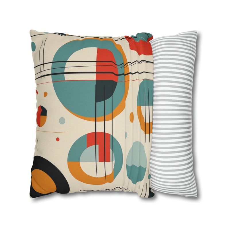 Mid-century Modern Circle Artwork in Retro Color With Serene Designs ...