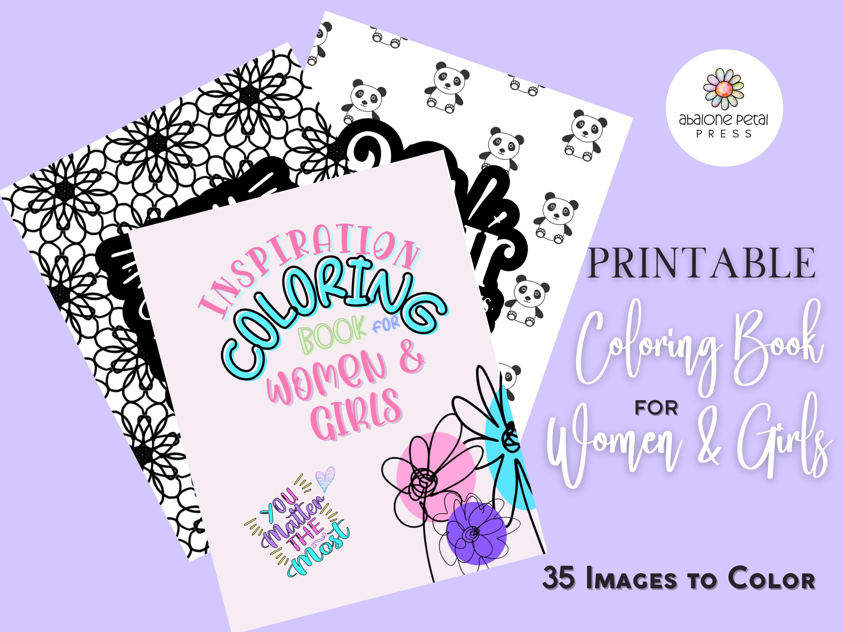 Inspirational Coloring Book for Girls & Teens Printable - 35 Self ...