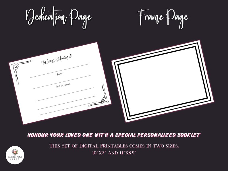 In Loving Memory, Funeral Guest Book Printable, Memorial Guest Book ...