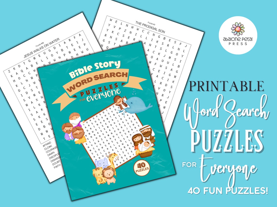 Bible Story Word Search for Everyone Bible Word Search for - Etsy