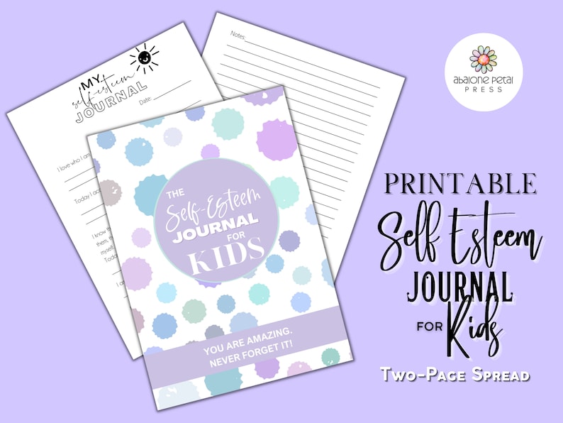 Self-esteem Journal Printable for Kids, Confidence for Teens & Kids ...