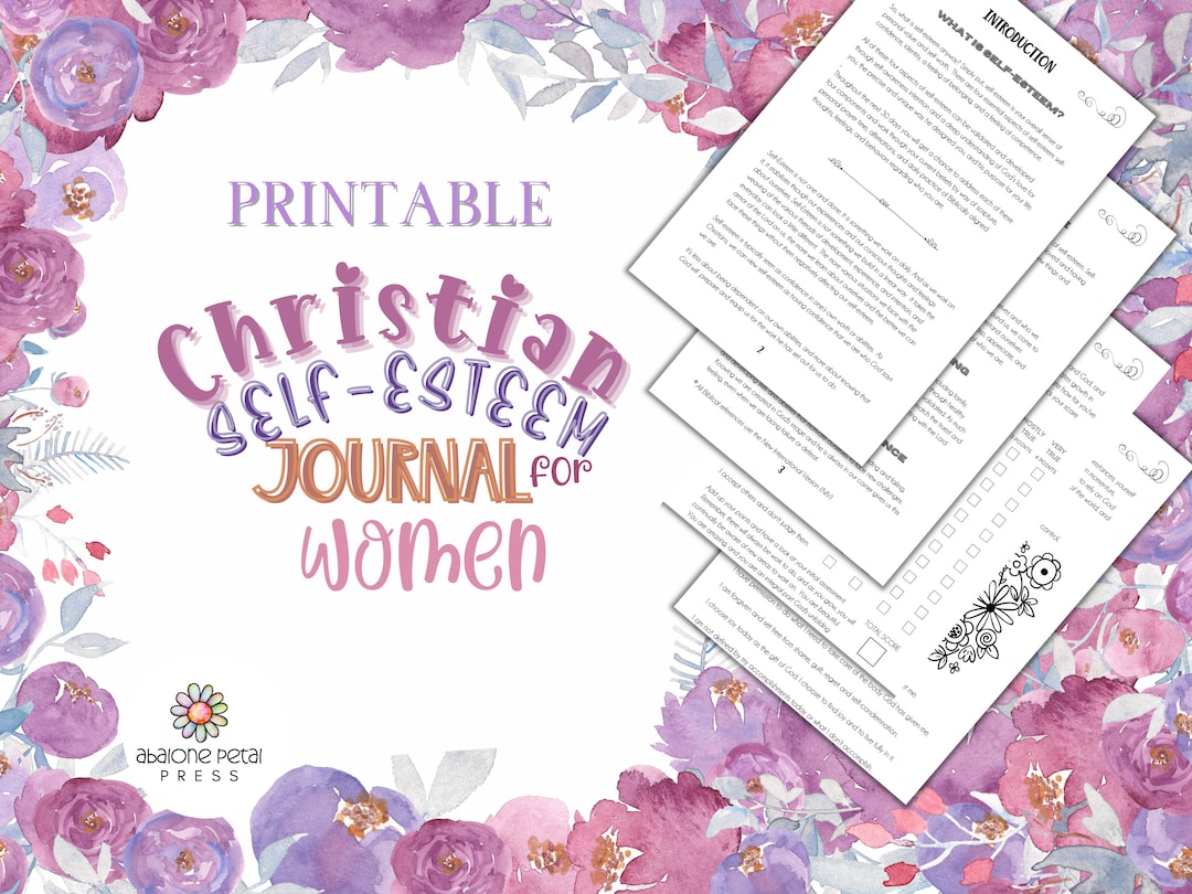 Christian Self-esteem Journal Printable for Women, Self-love and ...