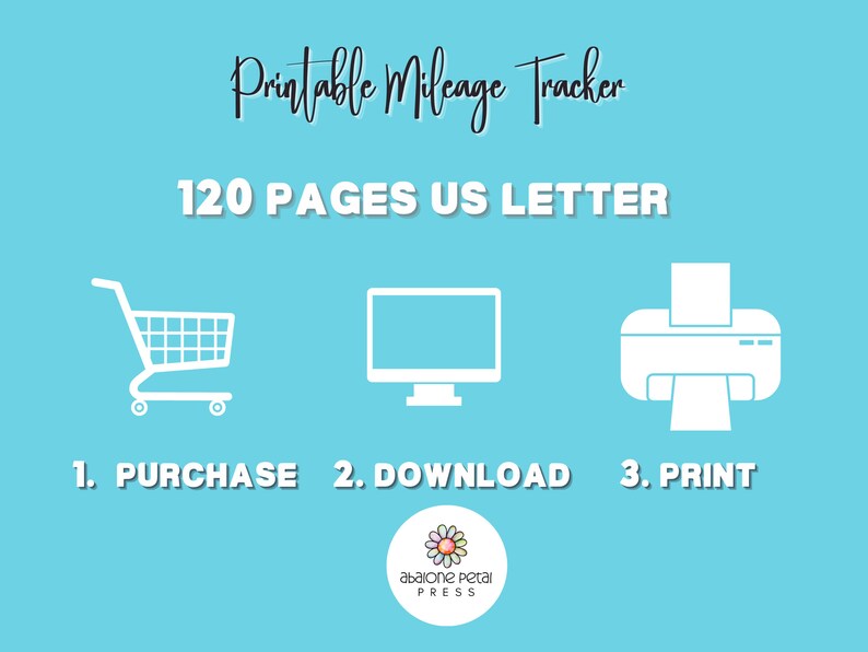 Mileage Log Printable, Mileage Tracker, Mileage Log Book, Mileage ...