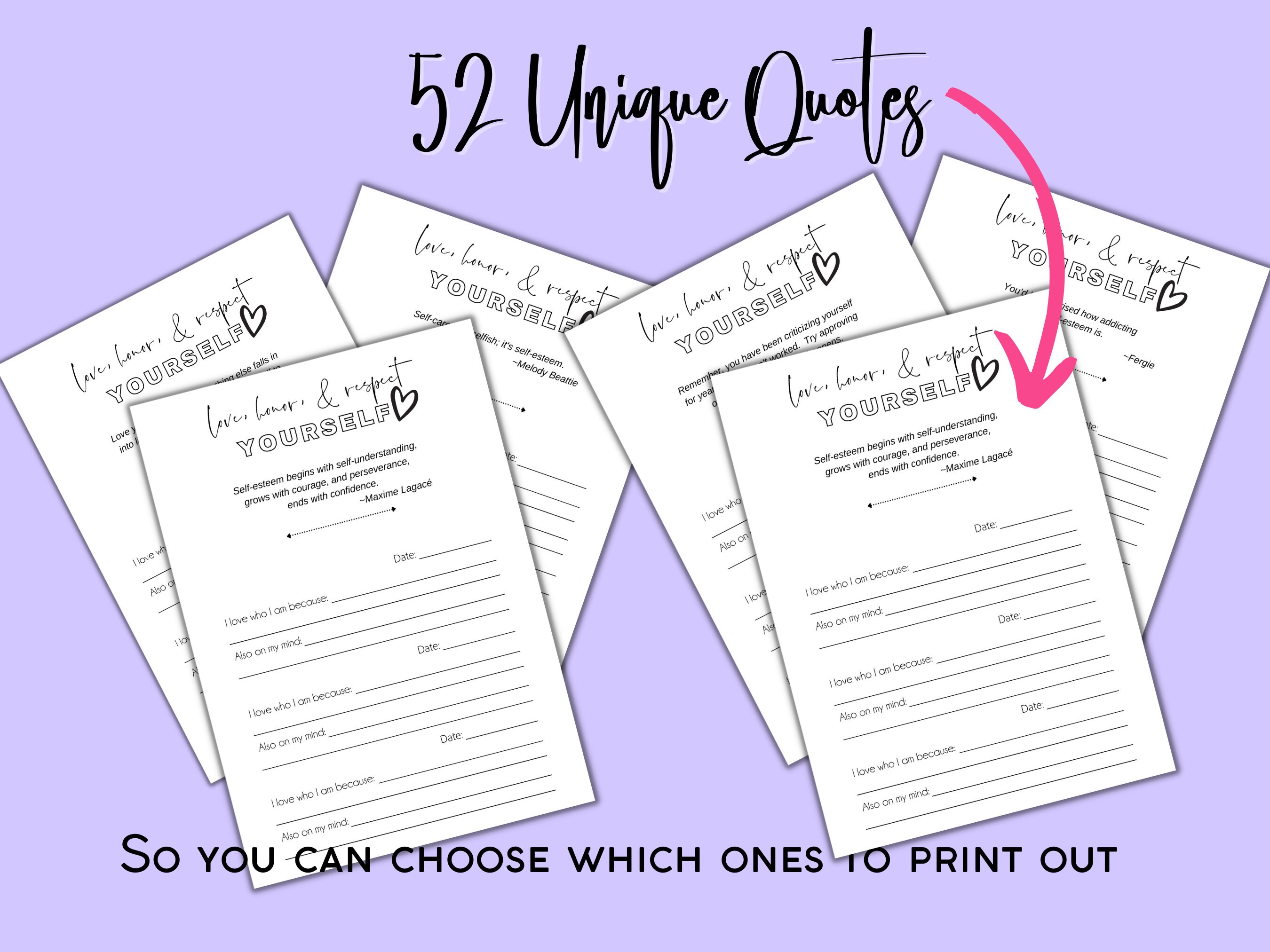 Women's Self-esteem Journal Printable, Journal Pdf to Help Build ...