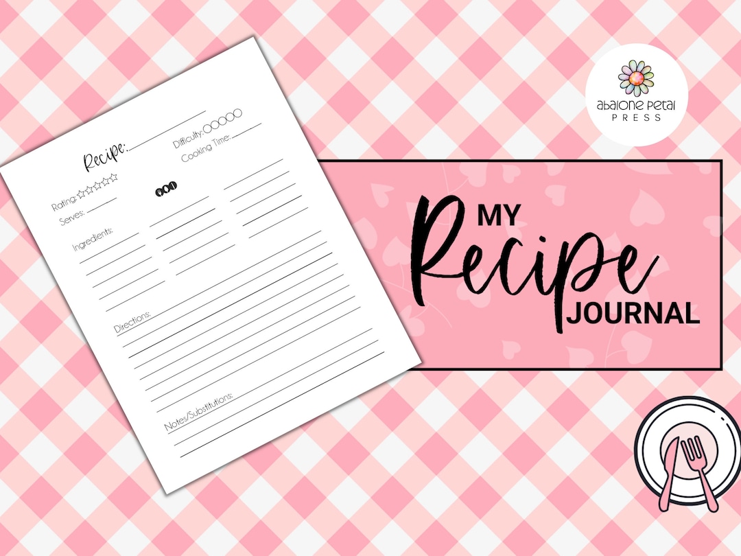 Recipe Journal,recipe Journal Printable,recipe Journal Page,recipe ...