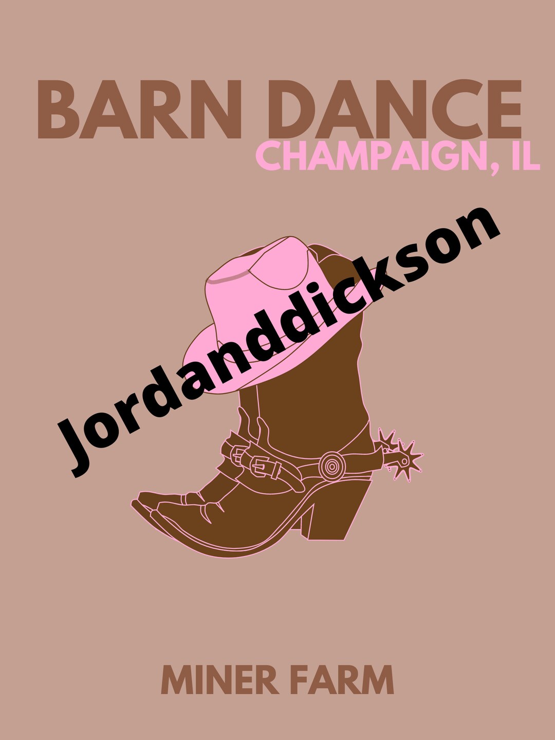 Champaign, IL Barn Dance Poster - Etsy