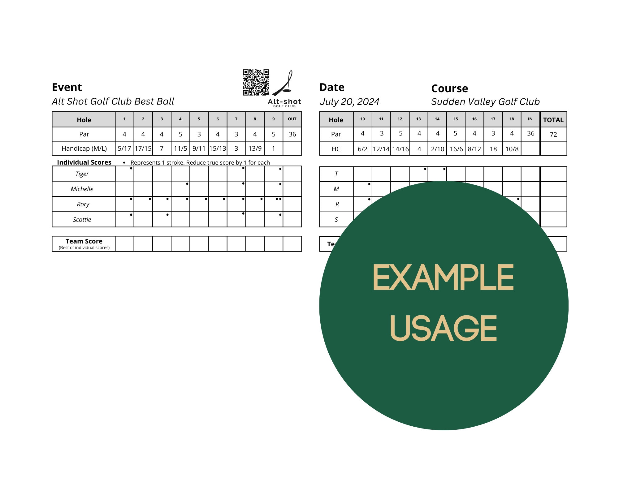 BEST BALL: Golf Printable Scorecard - Etsy UK