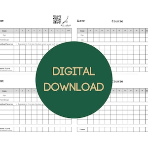 BEST BALL: Golf Printable Scorecard - Etsy UK