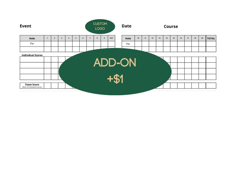 BEST BALL: Golf Printable Scorecard - Etsy UK