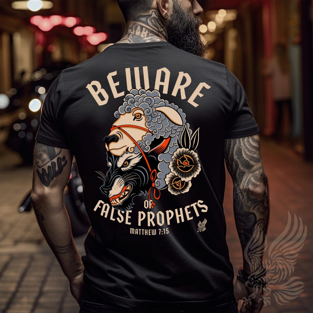 Wolf in Sheep's Clothing Unisex Tee, Christian Streetwear, Beware False ...