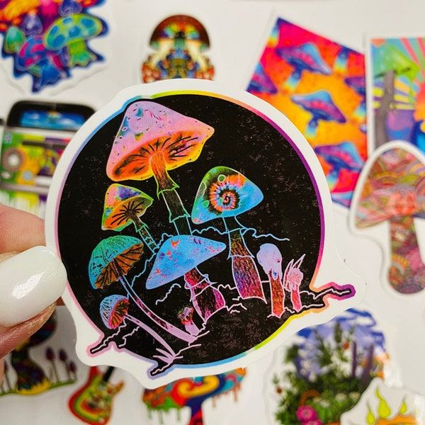 Psychedelic Waterproof Stickers - Etsy