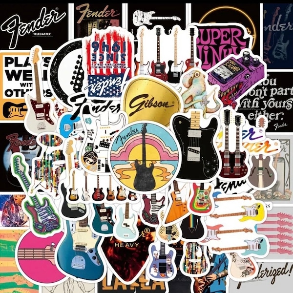 Guitars Stickers - Etsy