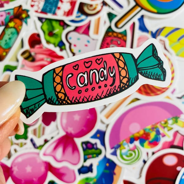 Candy Stickers Kisses - Etsy