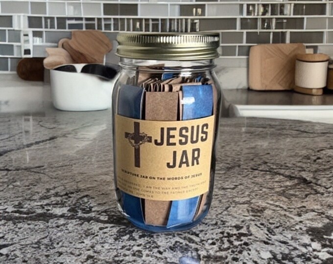 Living Water Jesus Jar, Bible Verse Jar on Words of Jesus ...