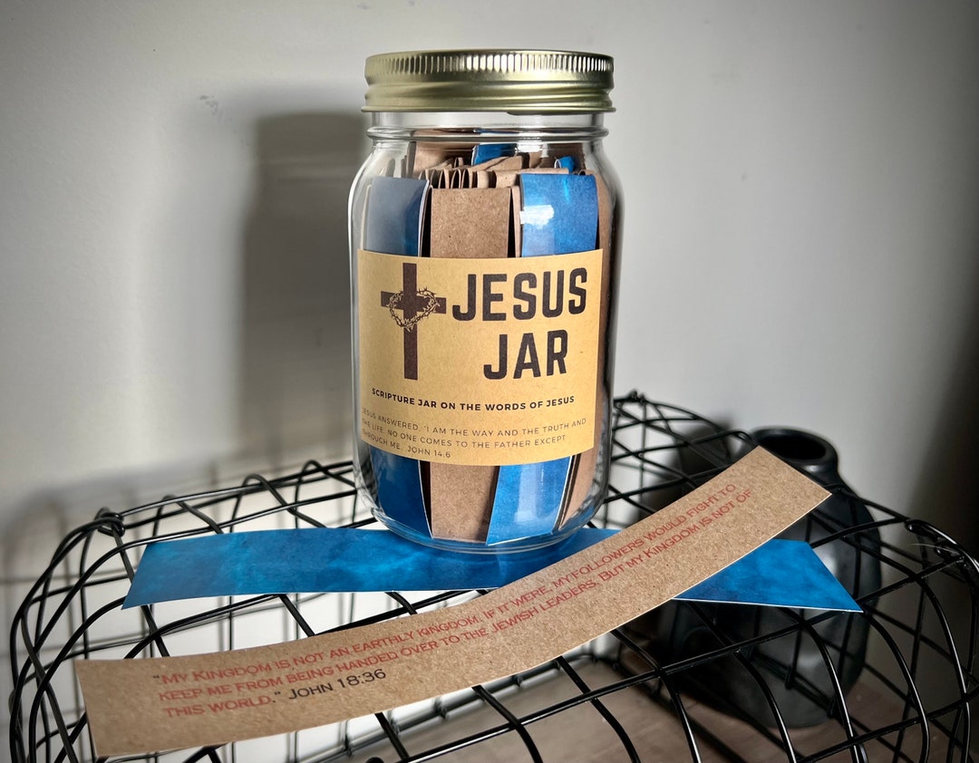 Living Water Jesus Jar Bible Verse Jar on Words of Jesus - Etsy
