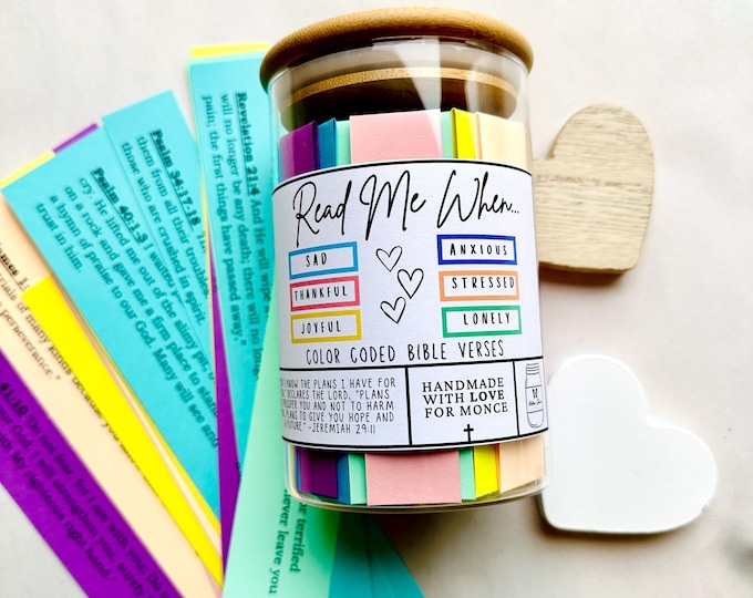 Dad Bible Verse Jar: Read Me When - Christian Gift | - Etsy