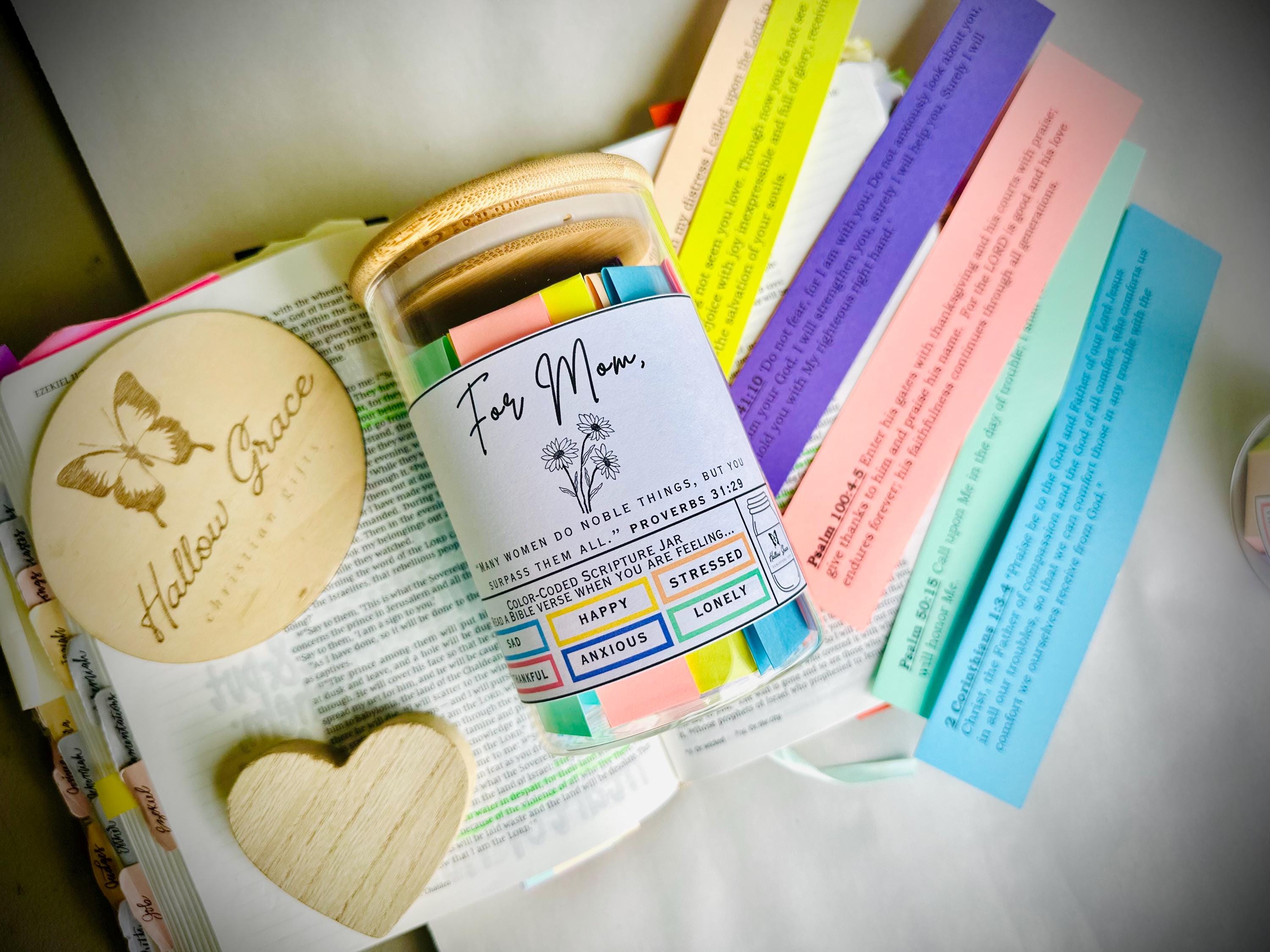 MOM GIFT JAR, Bible Verses for Mom, Mother’s Day, Christian Gift for ...