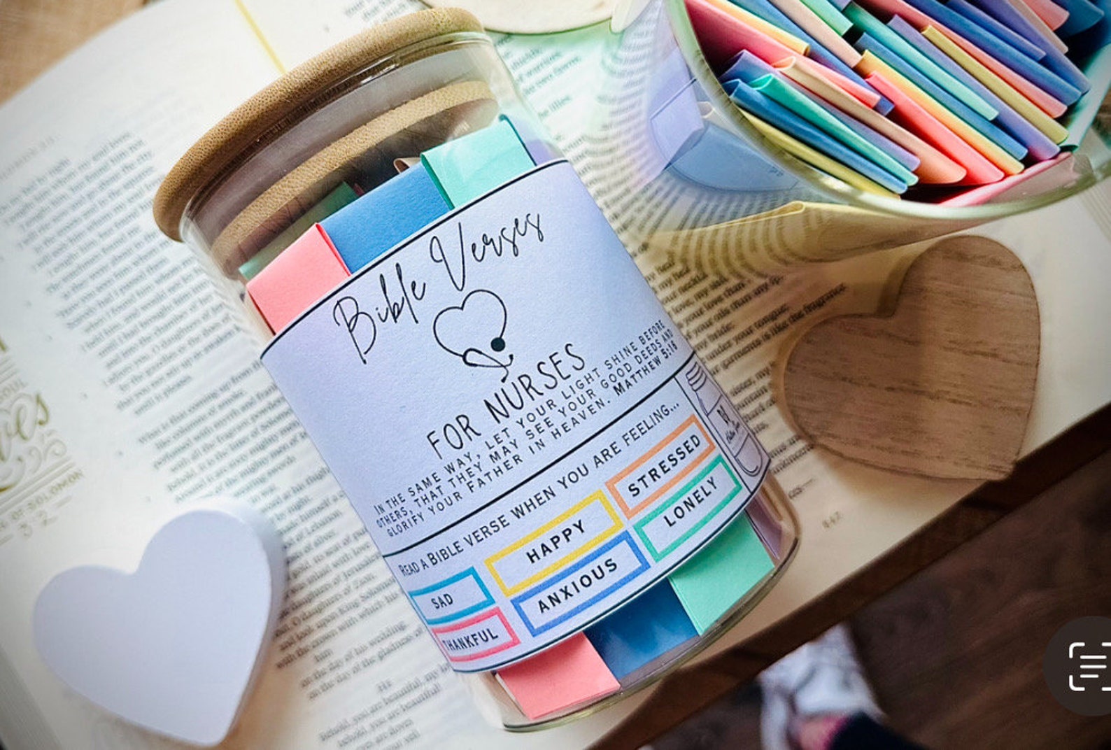 NURSE Bible Verse Jar, Scriptures for Nurses, Nursing School Graduation ...