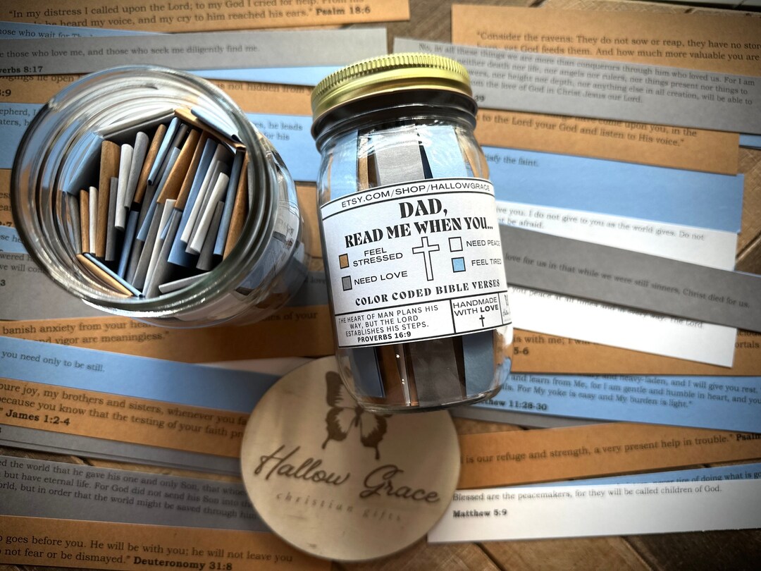 DAD Read Me When Jar, Bible Verse for Fathers, Emotions and Feelings ...