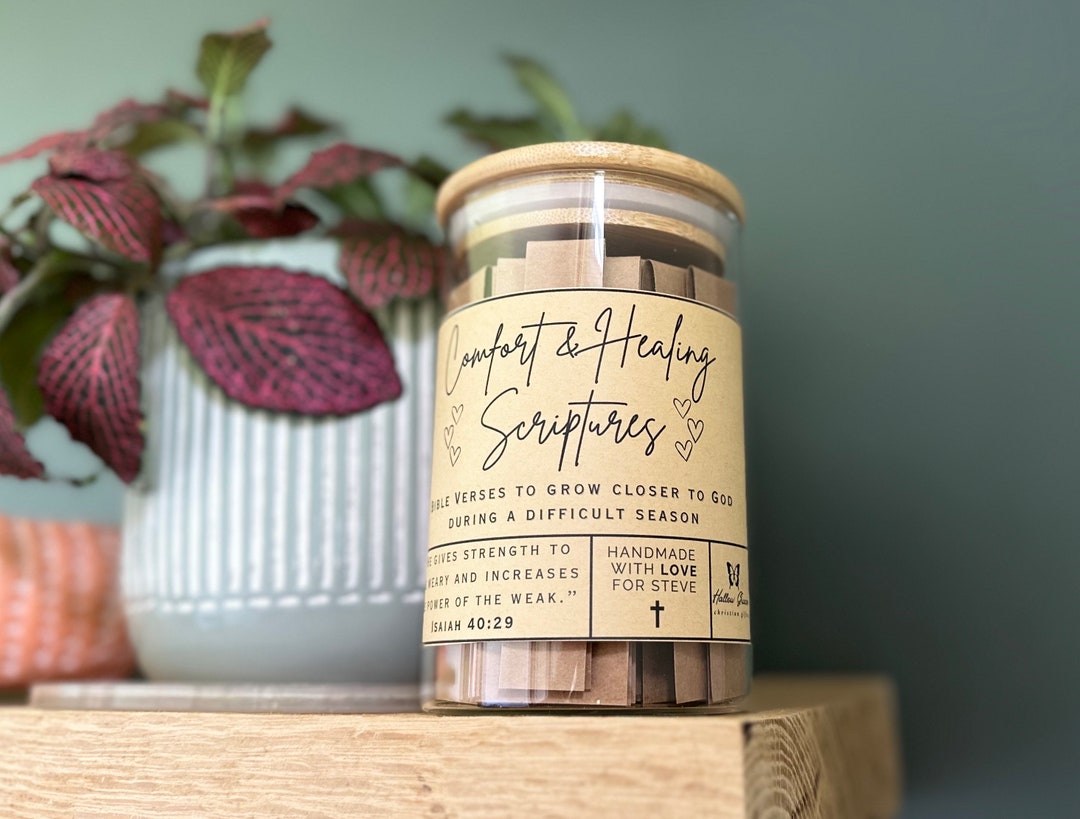 Comfort and Healing Bible Verse Jar, Read Me When, Cancer Encouragement ...