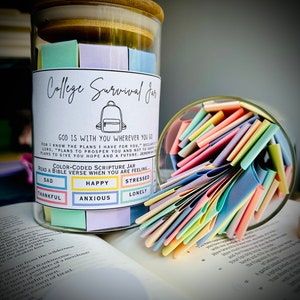 COLLEGE SURVIVAL Gift Jar, Child Moving Away Gift, Motivation for ...