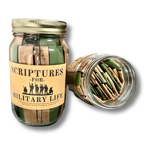 Military Bible Verse Jar, Scriptures, Soldier Bible Verses, Christian ...