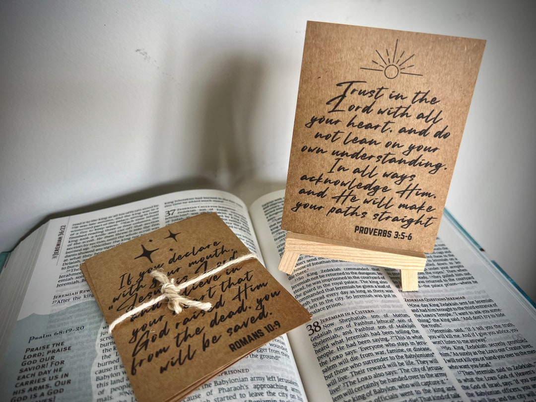 Desktop Easel With Bible Verses, Gift for Christian Coworker, Mini ...