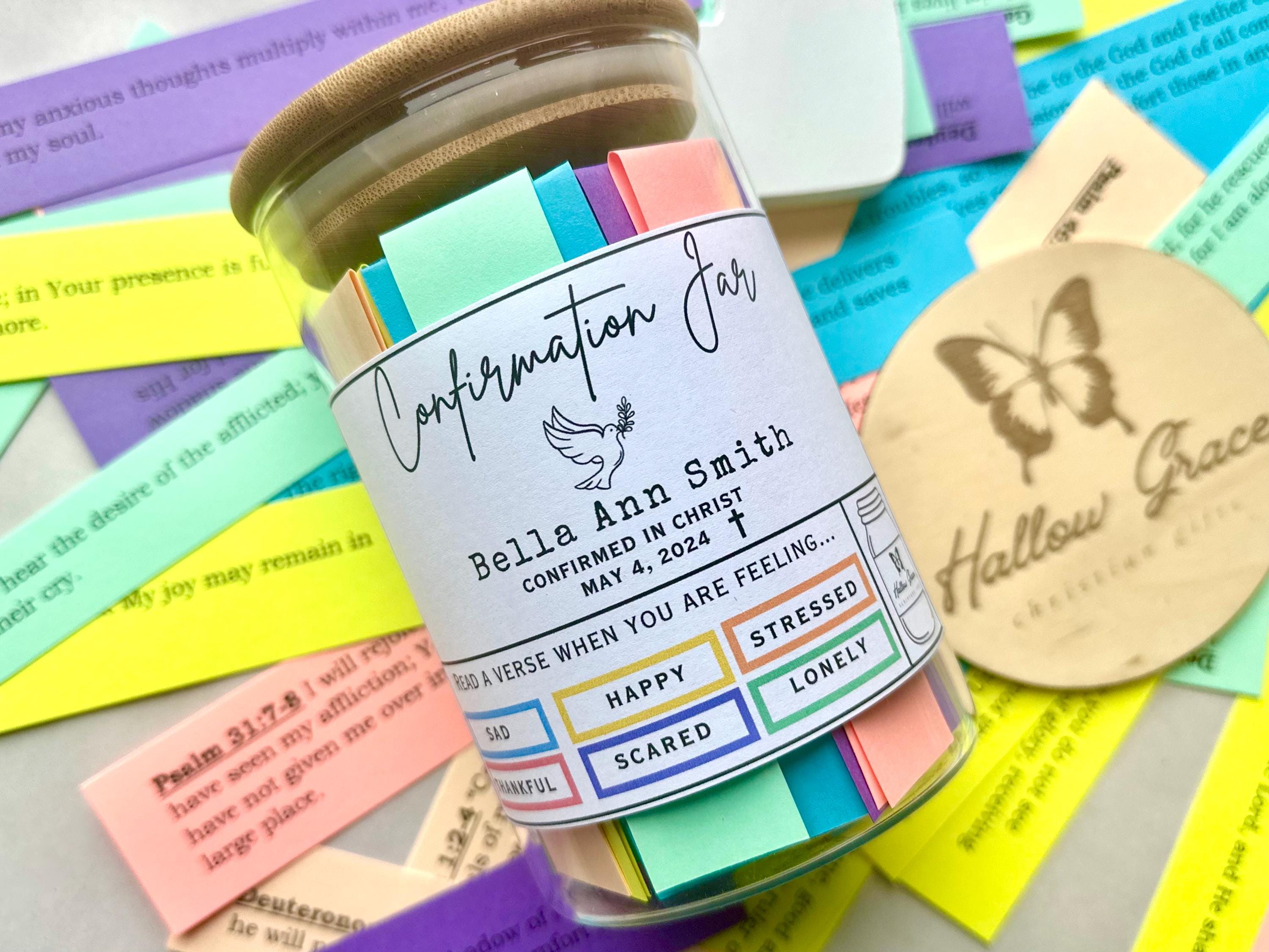 CONFIRMATION JAR, Christian Confirmation Gift, Catholic Gift for ...