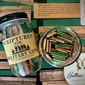 Military Bible Verse Jar, Deployment Scriptures, Soldier Bible Verses ...