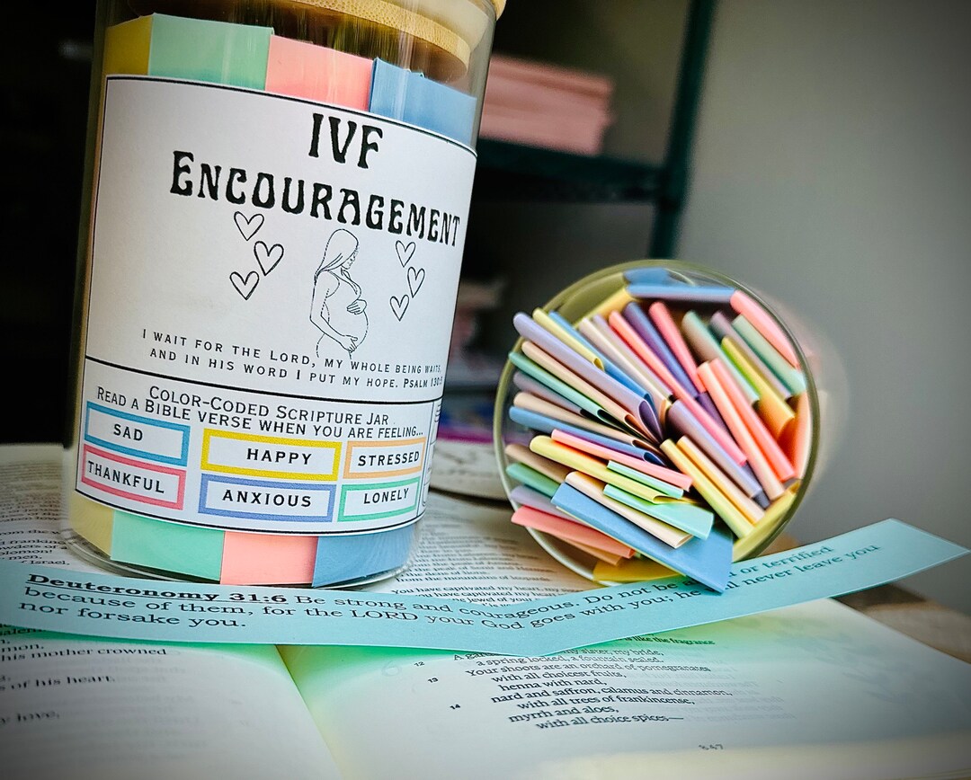 IVF Encouragement Jar, Bible Verses for IVF Strength, IVF Motivation ...