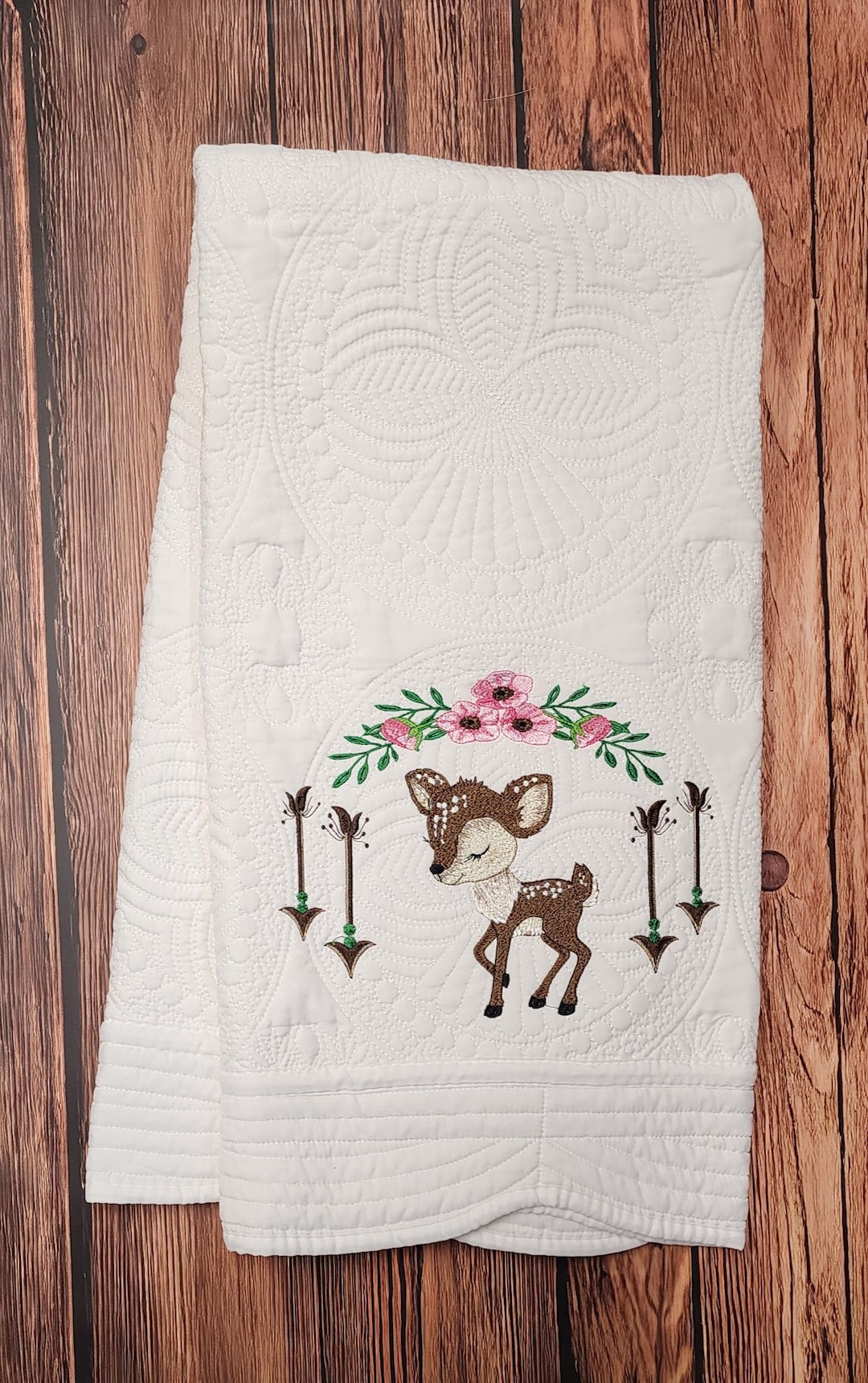 Embroidered Heirloom Baby Quilt - Etsy