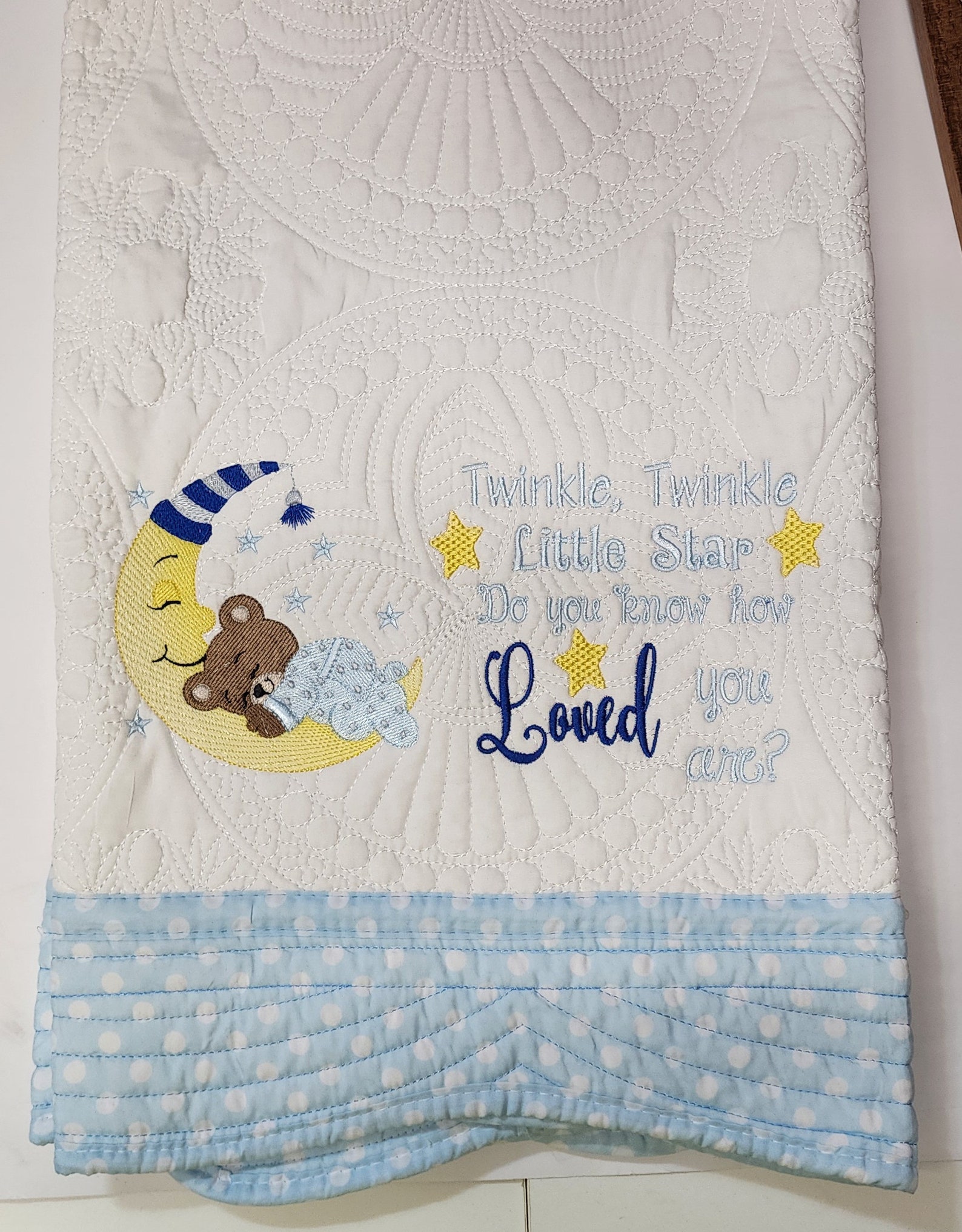 Embroidered Heirloom Baby Quilt - Etsy