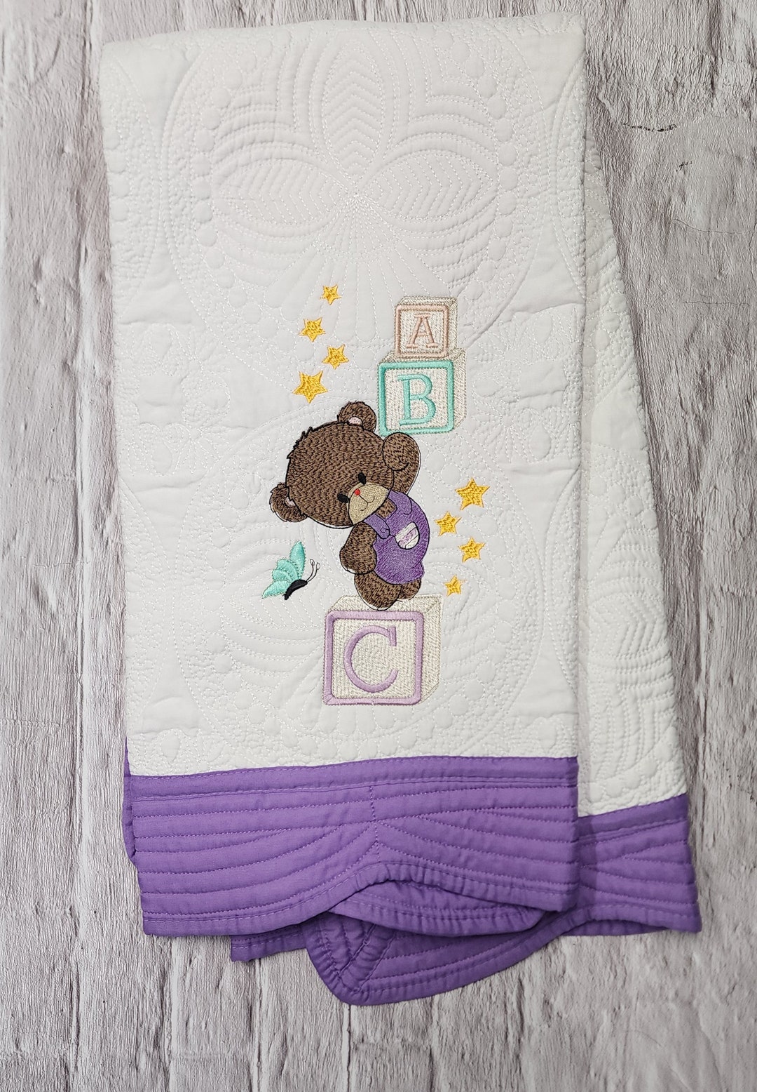 Embroidered Heirloom Baby Quilt - Etsy