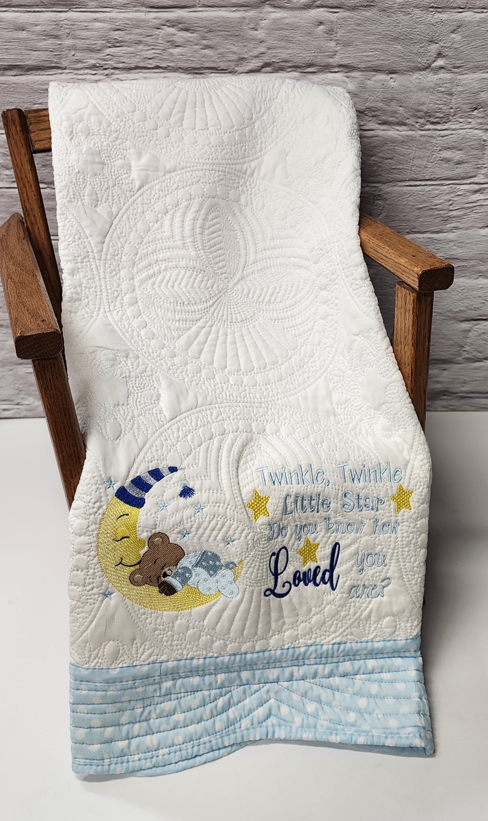 Embroidered Heirloom Baby Quilt - Etsy