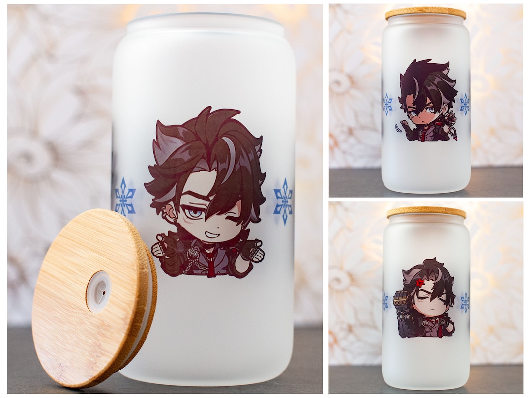 Wriothesley Genshin Impact Cryo Inspired Frosted Glass Tumbler | Gifts ...