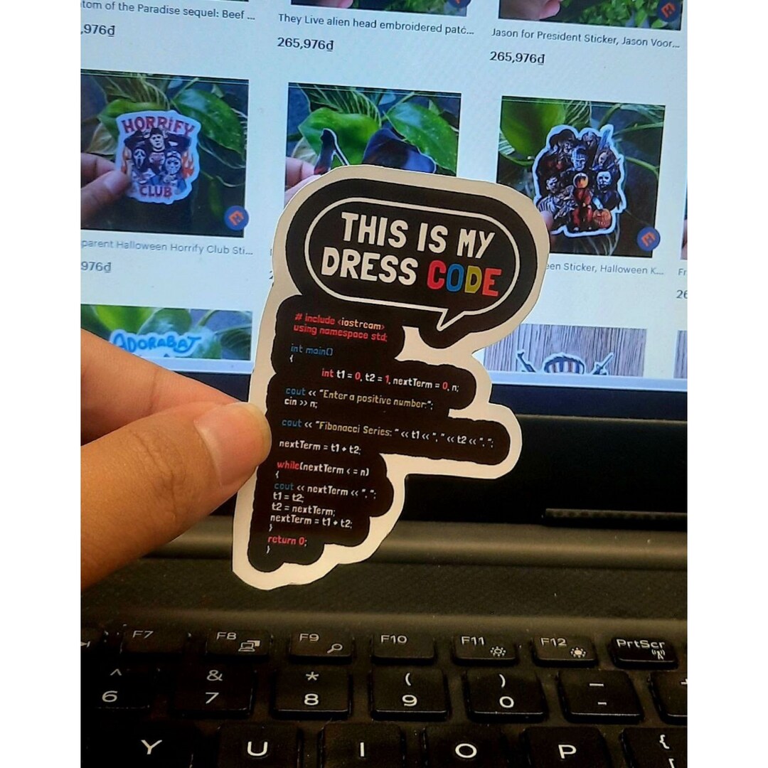 This is My Dress Code Sticker Coder Stickers Girl Coder - Etsy