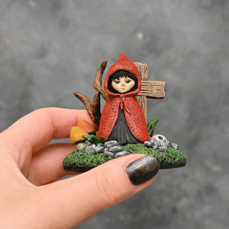 Little Red Riding Hood Figurine. Fairy Tale Character - Etsy