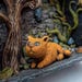 Orange Cat Under the Haunted Tree in Polymer Clay. Handmade Decoration ...