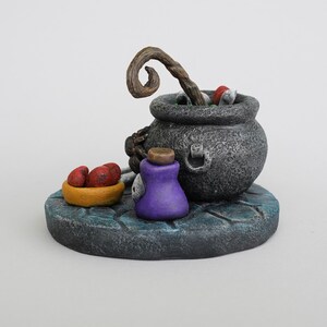 Polymer Clay Witch Cauldron Figurine: Spooky Halloween Decor - Etsy