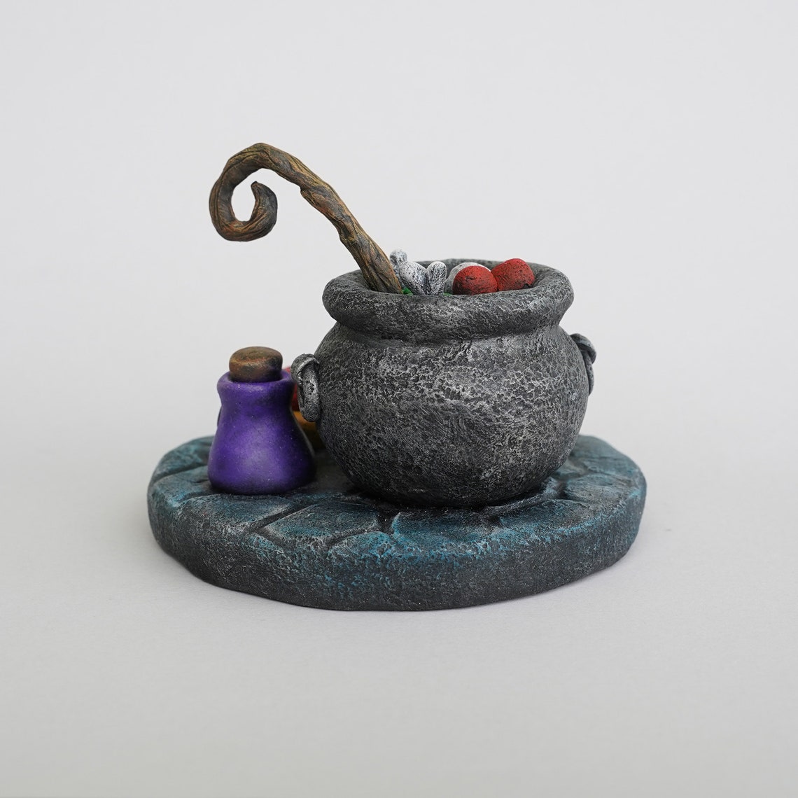 Polymer Clay Witch Cauldron Figurine: Spooky Halloween Decor - Etsy