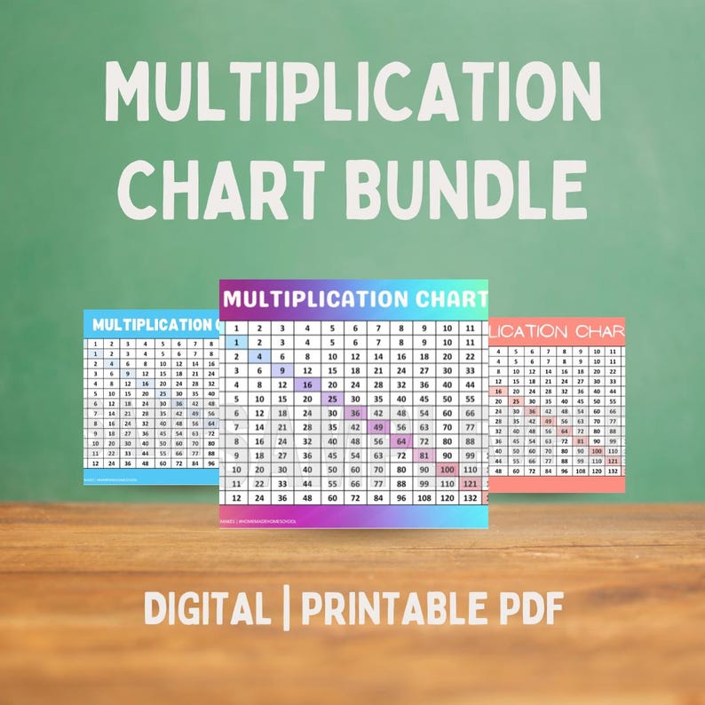 Multiplication Chart Bundle | Digital File - Etsy
