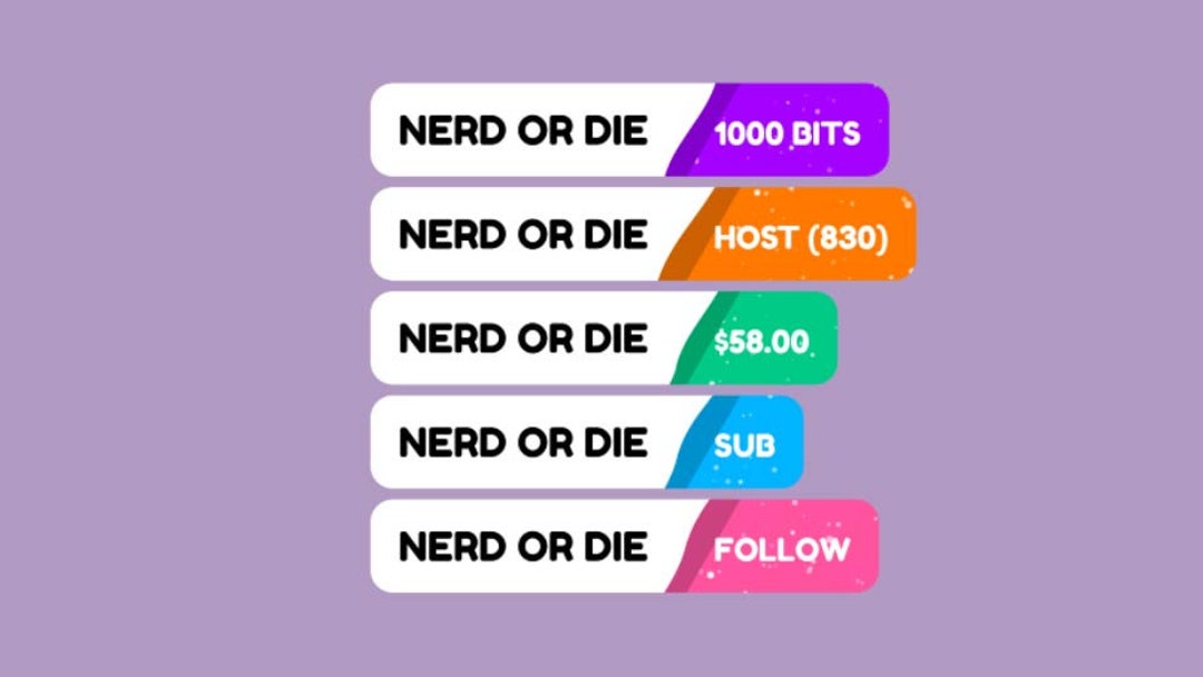 Twitch Event Widget Overlay - Anime Kawaii Amused Theme - Etsy