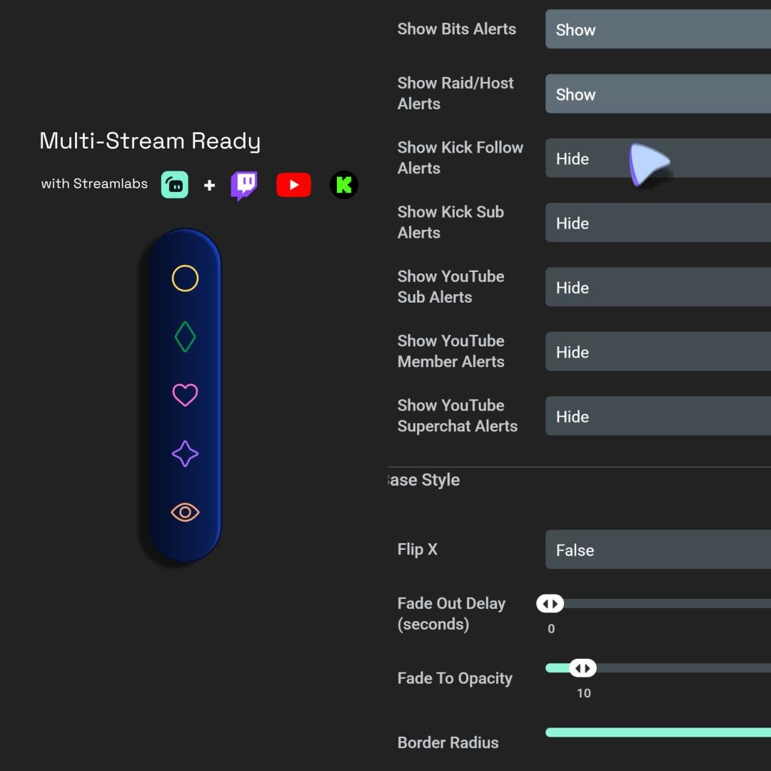 Vibe Dock Event Tracker Widget - All-in-one Animated Multistream Twitch ...