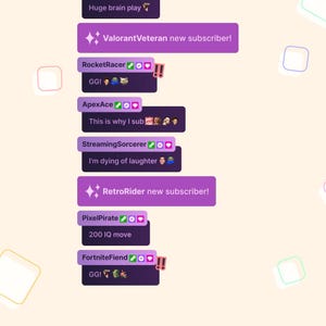 Twitch Chat Widget With Alerts - Flow Theme Chat Box Overlay - Etsy