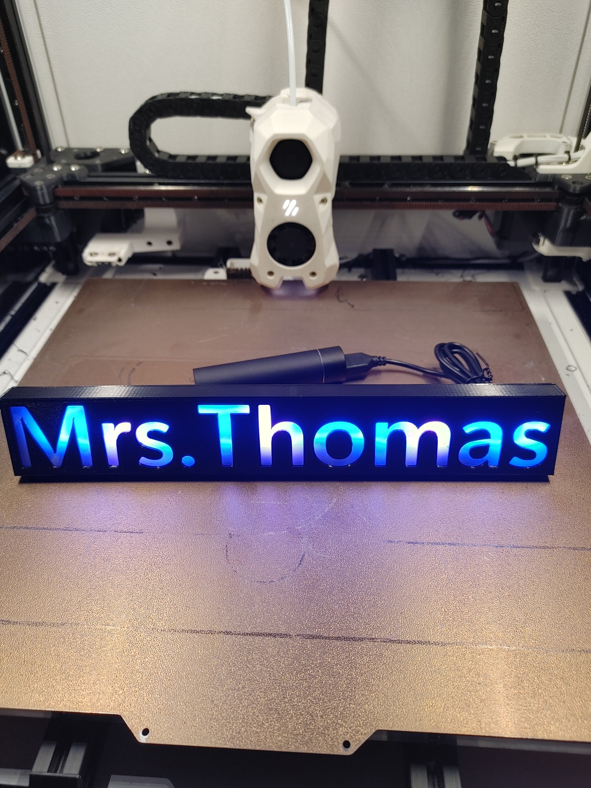 Rgb/single Color LED Name Sign your Name for Desk NEW Wifi Controller ...