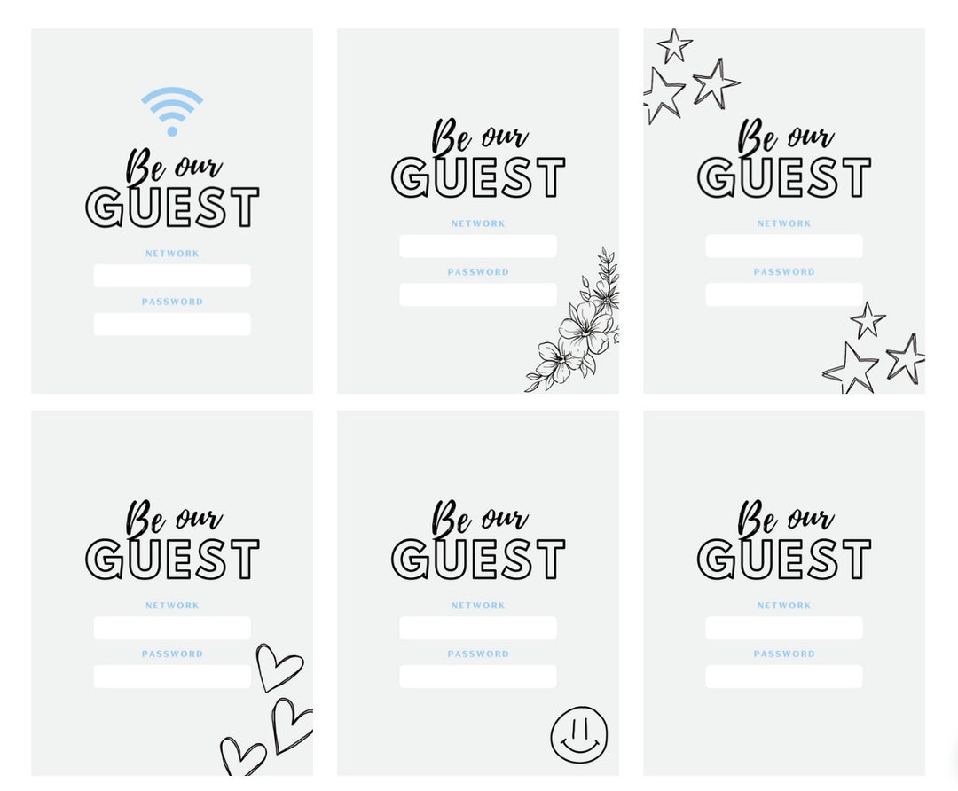 Customizable Wifi Network Printable - Etsy