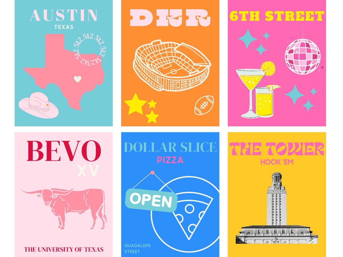 Austin, TX University of Texas Wall Art Prints - Etsy