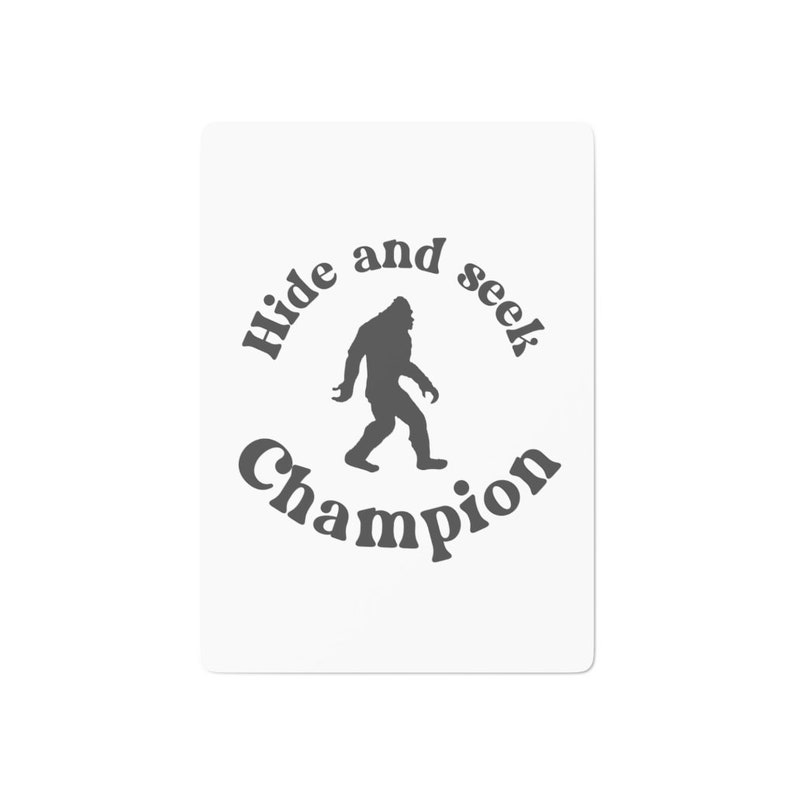 Bigfoot Hide and Seek Champion Custom Playing Cards, Funny Playing ...